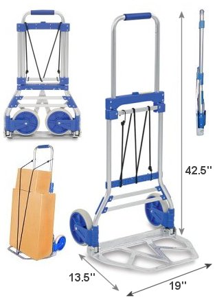 Hand Trucks R Us - Blue Max Mover Folding Cart - Item: FW-90E